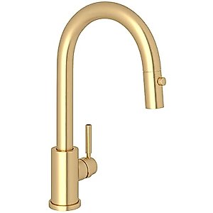 Rohl U.4043SEG-2 Holborn Bar Sink Faucets, Satin English Gold