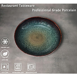 jinsongdafa Soup bowl Soup plate Large Pasta Bowls 56 ounce, Set of 2, Serving,Salad,Dinner,deep Plate/Wide Bowl,Microwave, Oven, Dishwasher Safe Kitchen Dinnerware,Modern Porcelain Dishes 10 inch