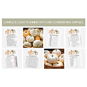 All Ewired Up 50 Baby Shower Trivia (50-Cards) Fun Baby Shower Game Activity, Gender Neutral Boy or Girl, Pumpkin, Autumn