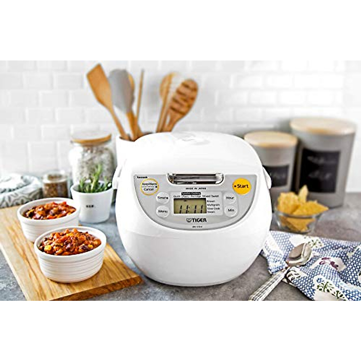 Tiger JBV-S10U Micom Rice Cooker with Tacook Cooking Plate - 5.5Cups - Made in Japan