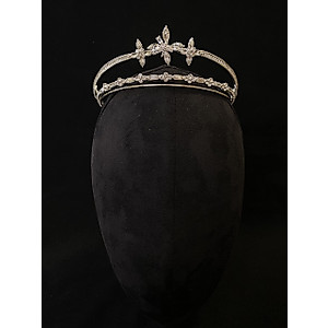 Bridal Rhinestone Flower Tiaras Crowns Princess Queen Pageant Prom Birthday Party Veil Tiara Wedding Crowns Tiaras for Women