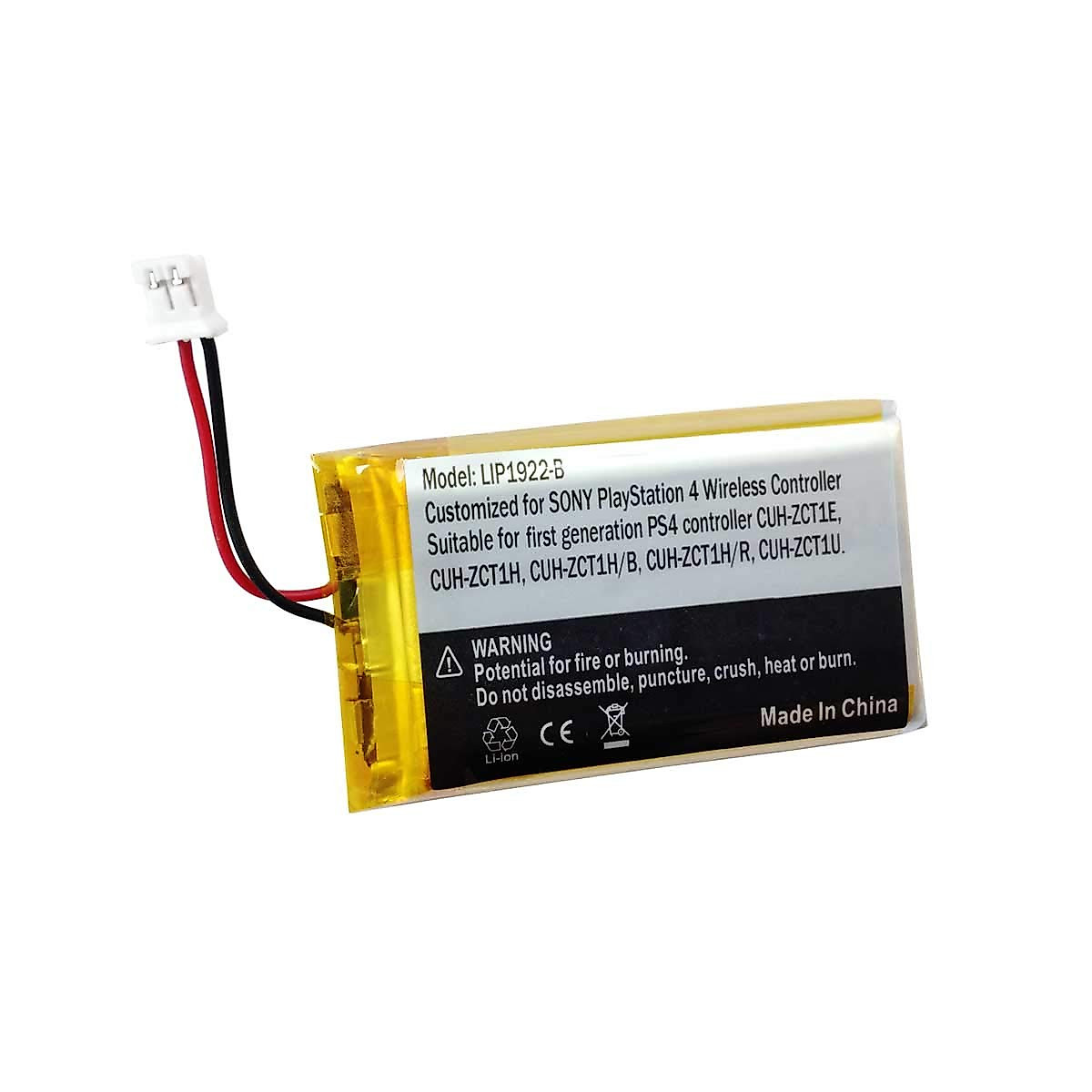 AOLIKES Cuh-zct1u Battery, LIP1922-B 3.7v 2200mAh for Sony PS4 Controller Battery Replacement for DualShock 4 Wireless Controller Cuh-zct1e, without Light Bar on Touchpad