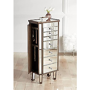 Vicenta 40 1/2" High 7-Drawer Mirrored Jewelry Armoire