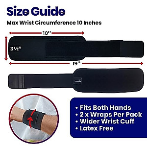 Wrist Wraps for Wrist Tendonitis - Wrist Support for Carpal Tunnel Pain Relief. Ganglion Cyst Wrist Brace or Carpal Tunnel Wrist Splint - 2 Wrist Wraps for Weightlifting Women Men Left & Right Hands
