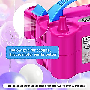 Growsun Balloon Pump Kit Electric Balloon Garland Arch Kit Air Blower Inflator for Party Decoration w/Ballons Tape Strip