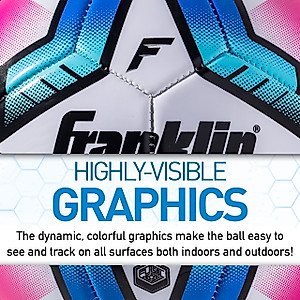 Franklin Sports Futsal Ball - Low Bounce Futsal and Indoor Soccer Training Ball - Heavy Indoor + Outdoor Futsal Ball - Size 3-6 Pack with Pump