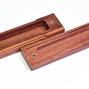 Poludie Wooden DND Dice Box, Dice Holder Case with Felt Lined Magnetic Lid for D&D Tabletop Game - Acacia (Nordic Palace Carving-Black)