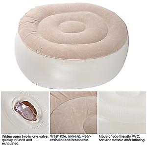 plplaaoo Inflatable Stool,Inflatable Foot Rest,Soft PVC Inflatable Foot Chair,Portable Durable Inflatable Ottoman for Home, Garden, Office, Travel and Camping