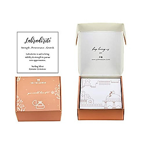 YoTreasure Labradorite Swiss Blue Topaz 925 Sterling Silver Antique Three Stone Ring