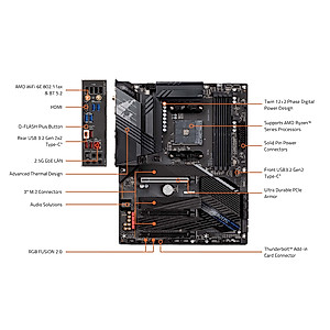 GIGABYTE X570S AORUS Elite AX (AMD Ryzen 3000/ X570S/ PCIe 4.0/ SATA 6Gb/s/USB 3.1/ ATX/Gaming Motherboard)