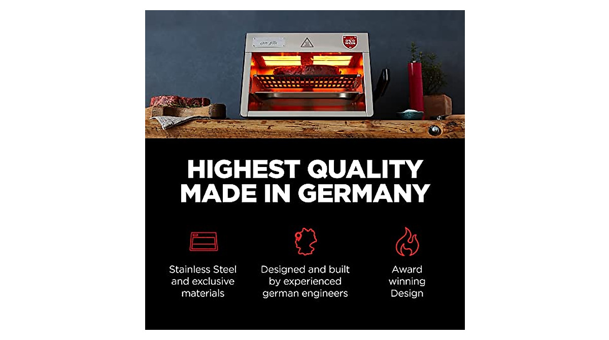 Otto Grill Original: 1500°F Infrared Steak Grill in 3 Mins