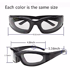 Unisex Tear Proof Cut Onion Goggles, Saftey Glasses for Kitchen, Cooking, BBQ, Cleaning, Cycling; Chopping Eye Protect Tool; With Sealing Sponge; Anti-tear, Dustproof, Anti-fog, Windproof; OG1B