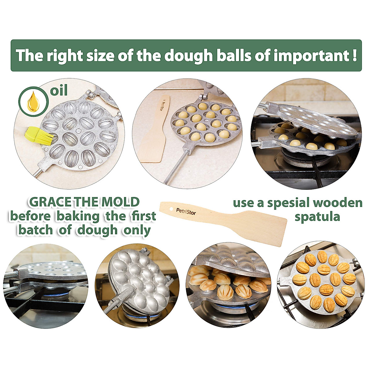 Walnut Cookie Mold Maker 16 - Walnut Cookie Maker - Oreshki Mold Maker - Орешница - Oreshki Maker - Oreshki Cookie mold - Walnut Cookie Form - Oreshnitsa Maker - Walnut Cookie Molds - Walnut Maker