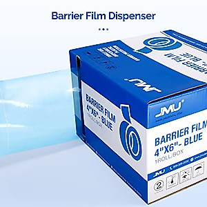 JMU Barrier Film, 4" x 6" Barrier Film Tattoo, Dental Barrier Tape Blue Barrier Film Roll 1200 Sheets