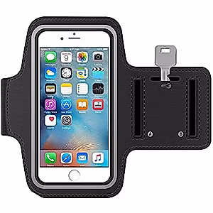 Cell Phone Water Resistant Armband Case for Phone's Upto 6.2 inch, Adjustable Band, w/Key Holder and Card Slot, for Running, Walking, Hiking, For for iPhone 12 11 Pro XR XS X 8 7 6 6s etc