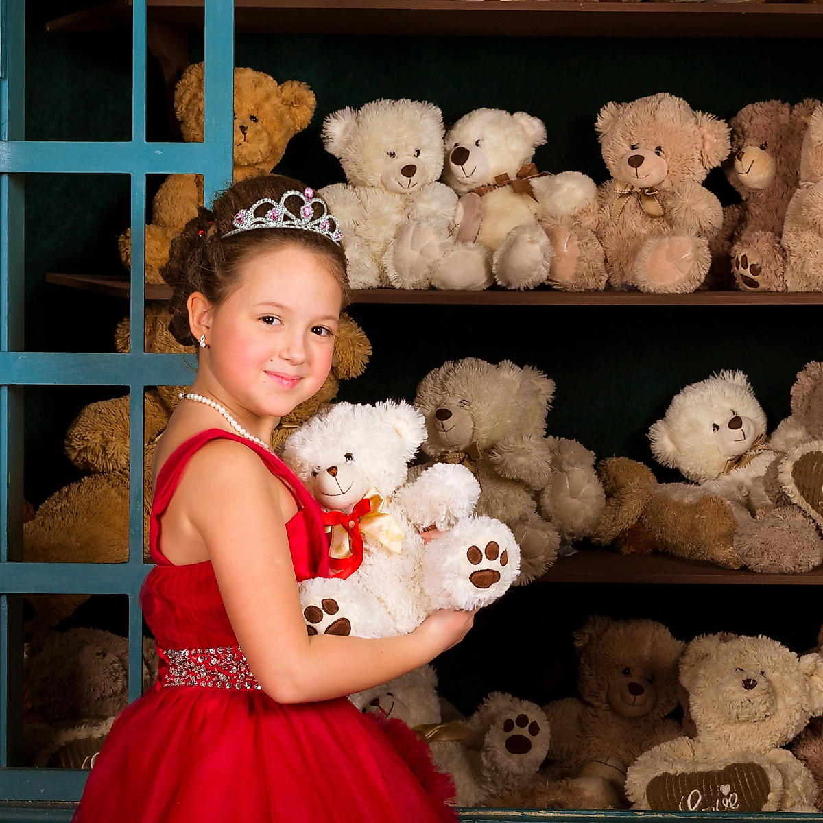 Lovelyshop Pink Gems Rhinestone Tiara, for Little Kid Big Kid Girl Prom Birthday Prinecess Party