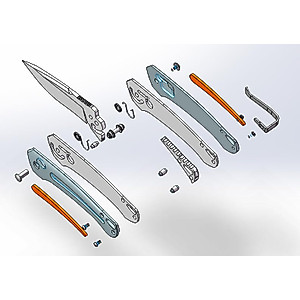 Cohesion Pocket Knives & Folding Knives - D2 Steel Blade Micarta Handle Reversible Pocket Clip, EDC Knife for Camping