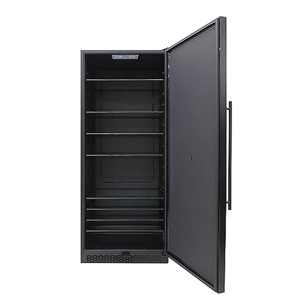 DUURA Elite DE210FRGWB Refrigerator Single Zone Freestanding Fridge for Pantry, Garage, House, Kitchen Use with Adjustable Glass Shelves and Blue LED Lighting, 29.5-Inch, Black