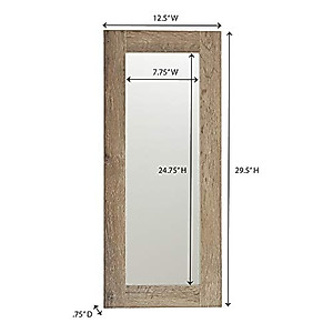 Household Essentials 8078-1 Ashwood Rectangular Wall Mirror