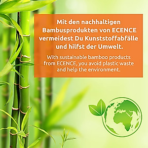 ECENCE 1x Wooden Toilet Paper Roll Holder Wall Mounted Without Drilling Natural Bamboo Toilet Roll Holder Ecological Toilet Paper Dispenser