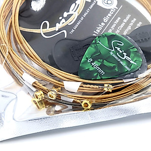 bestwishes Acoustic Guitar Strings,Phosphor Bronze Guitar Strings.011-.052,Guitar Strings Acoustic 6 String Set,3 Guitar Picks And 1 String Changing Tool