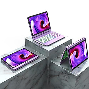 Keyboard Case for iPad Pro 11 inch， Case with Keyboard for iPad Air 5th 4th Generation - Touch Trackpad -10 Color Backlight -360° Protective with Pencil Holder for iPad Pro 11 inch 3rd /2nd/1st Gen