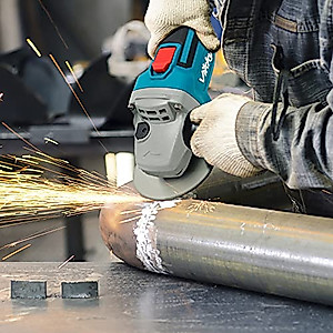 Vikky 5 inch cordless angle grinder, brushless 20V 4.2 lithium-ion cordless grinder, grinding wheel with a diameter of 125 mm, for cutting and grinding