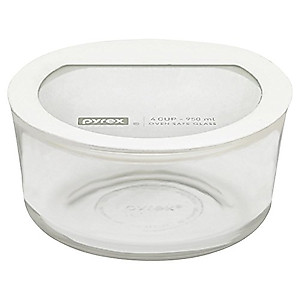 Pyrex 071160088047 Premium 4 Cup Round Storage Dish, White