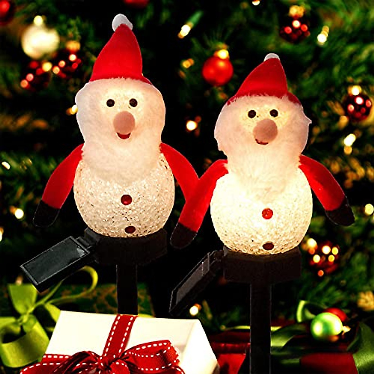 lack Solar LED Lawn Light ,Christmas Snowman Decorative Light Waterproof Outdoor LED Solar Powered Light for Home Garden Yard Patio