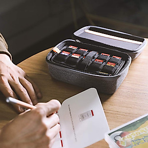 tomtoc 100 Cartridge Game Holder for Nintendo Switch, Sony Ps Vita Games and SD Memory Cards, Nintendo Switch Game Card Case