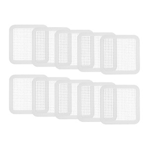 YS0911 10pcs Disposables Shower Drain Hair Catcher Mesh Stickers for Floor Drain Bathtub Bathroom Kitchen Filter Screen Stopper Round Drain Cover