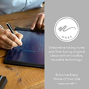 Boogie Board Blackboard Authentic Reusable Notebook with Letter-Size Writing Tablet with Stylus, Instant Erase and Templates (8.5”x11”)