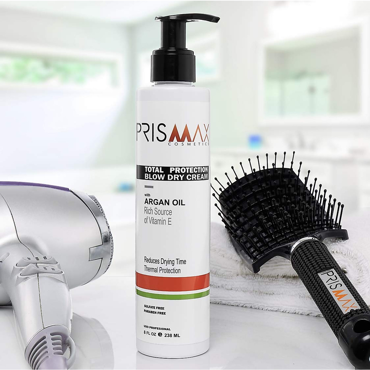 Prismax Total Protection Blow Dry Cream - Leave-in Conditioner - 8oz