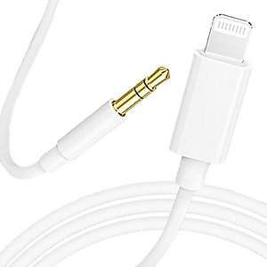 [Apple MFi Certified] iPhone AUX Cord for Car Stereo, 3.3ft Lightning to 3.5mm AUX Audio Cable Compatible for iPhone 12/11/XS/XR/X 8 7 6 5, Home Stereo/Headphone, Support All iOS