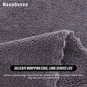 MOONQUEEN Ultra Soft Premium Washcloths Set - 12 x 12 inches - 24 Pack - Quick Drying - Highly Absorbent Coral Velvet Bathroom Wash Clothes - Use as Bath, Spa, Facial, Fingertip Towel (Grey)