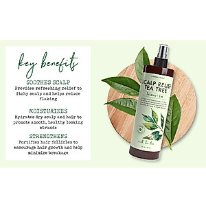 PHARM TO TABLE Scalp Relief Tea Tree Leave-In Conditioner, Relieve Itchy, Dry Scalp, Detangles Hair, 240ml/8 fl oz