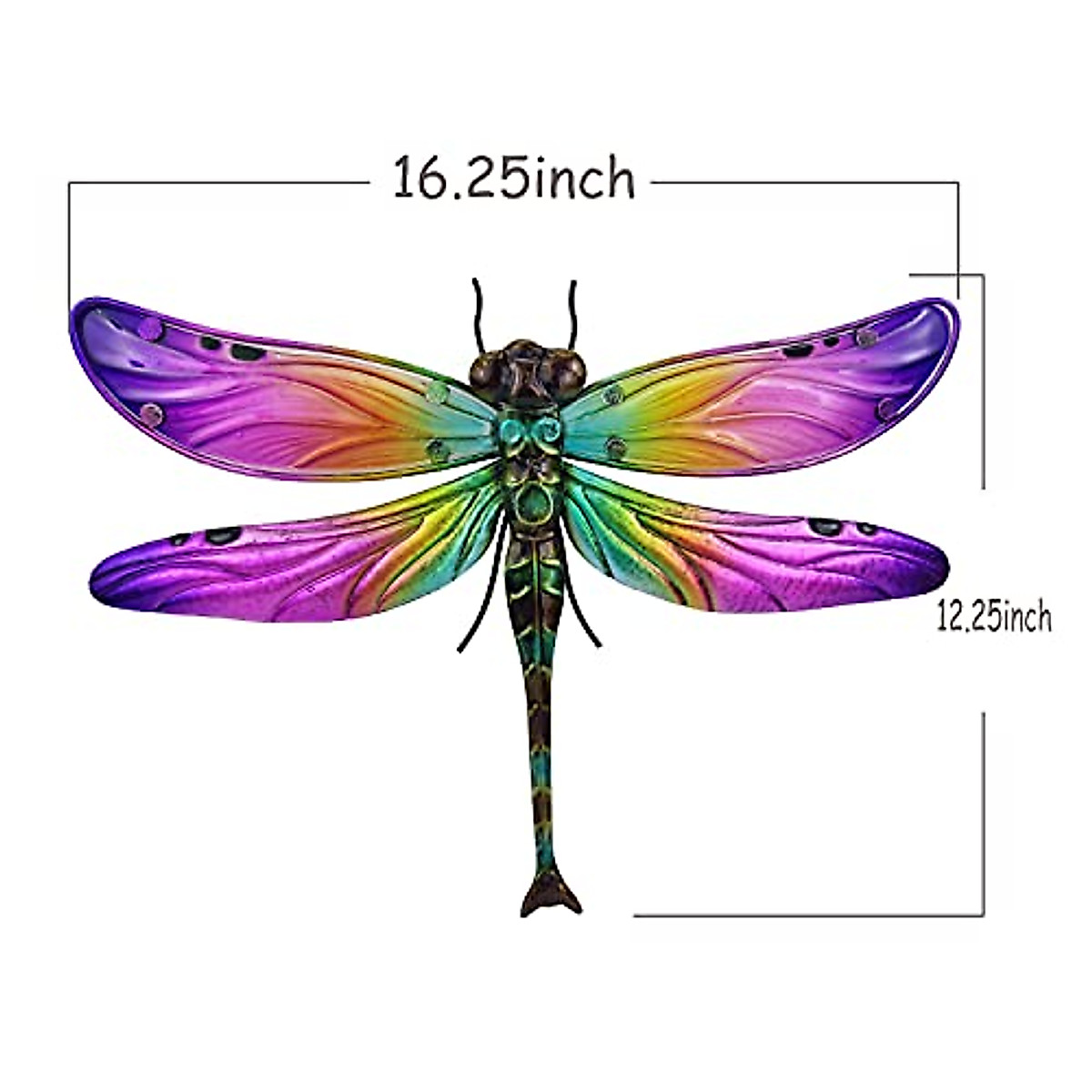 JOYBee Metal Dragonfly Wall Decor Outdoor Garden Fence Art,Hanging Decorations for Living Room, Bedroom