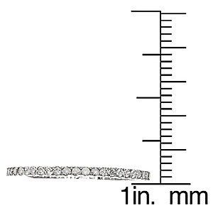 10k White Gold Eternity Diamond Wedding Band (1/3 cttw, I-J Color, I2-I3 Clarity)