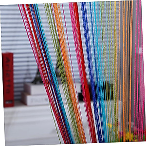 Levemolo String Tassel Screen Thread Fringe Panel Door Lace Window Panel Wedding Photo Backdrop Tassel Ribbon Curtain Macrame Curtain Boho Curtain Curtains for Living Room Bohemian Divider