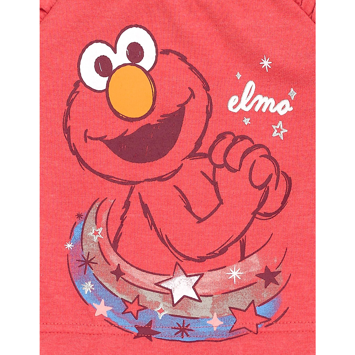 Sesame Street Elmo Infant Baby Girls French Terry Dress Red 12 Months