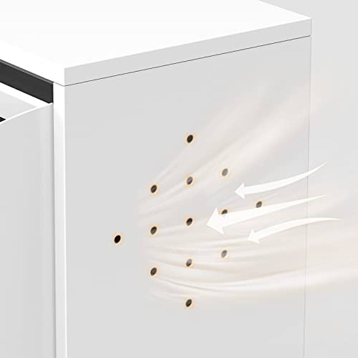 Rophefx Shoe Cabinet for Entryway with Adjustable Shelves in Alloy Steel, Modern Tumbler Shoe Cabinet for Entrance Hallway Bedroom, White