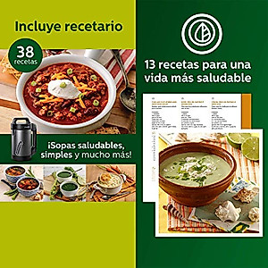Philips Soup and Smoothie Maker, Makes 2-4 servings, HR2204/70, 1.2 Liters, Black and Stainless Steel