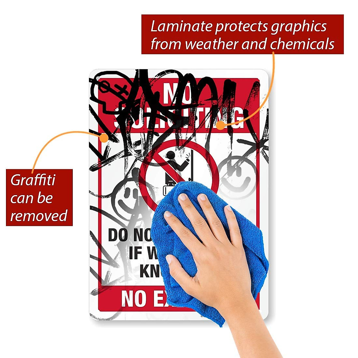 SmartSign 14 x 10 inch “No Soliciting - Do Not Bother Us If We Do Not Know You, No Excuses” Metal Sign, 40 mil Laminated Rustproof Aluminum, Red, Black and White