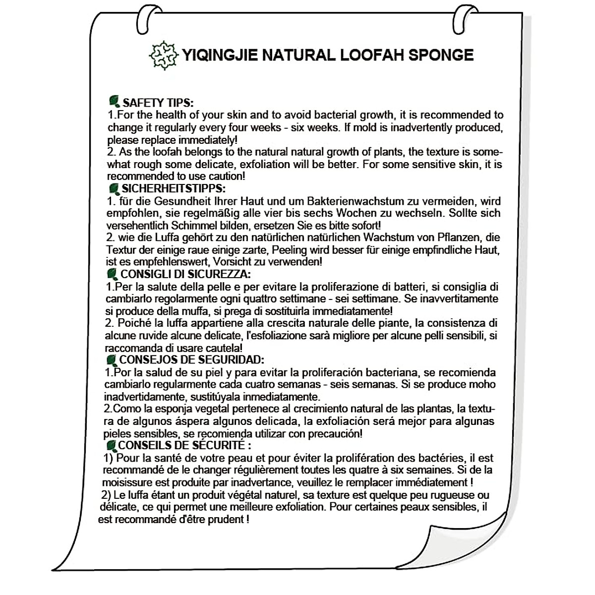 Natural Loofah Sponge Back Exfoliating Scrubber Combo Set, Seep Cleansing Skin and Facial Loofah Pad