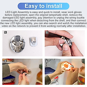 Aulpq Refrigerator LED Light Assembly WR55X11132 for Ge Led Refrigerator Light Bulb Covers Assembly - 2024 New Up