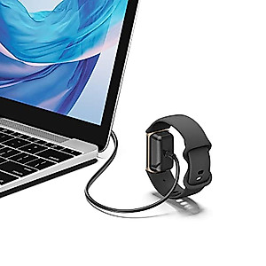 Amzpas Replacement Charger Cable for Fitbit Charge 5/ Fitbit Luxe Fitness Tracker with Reset Button, 3.3ft Soft Durable USB Charging Cable, Two Size for Choice (3.3ft /1.64ft)
