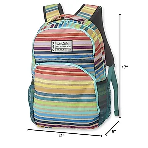 KAVU Packwood Backpack with Padded Laptop and Tablet Sleeve - Summer Stripe