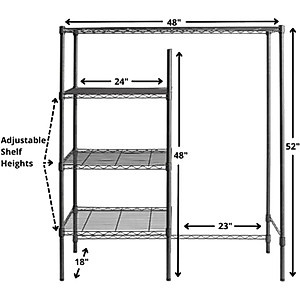 DormCo Suprima Shelf Supreme Adjustable Shelving - Gunmetal Gray