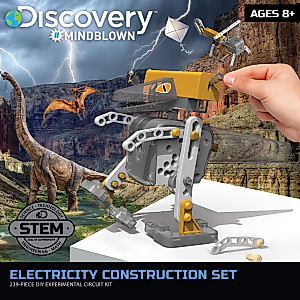 Discovery #MINDBLOWN Electricity Robot Construction Set, 10 Robotic Build Kits & 7 Electronic Circuit Science Experiments, Fun Educational Activity, STEM Learning Toys for Boys, Girls, Kids, & Teens
