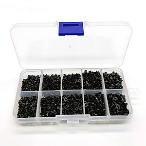 500Pcs KM Screw M2 M2.5 M3 Flat Head Phillips Screws Laptop Notebook Screws Set Kit for Computer Small Screw